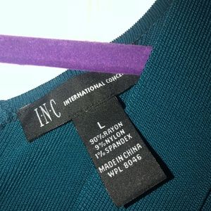 INC International Concepts | Dresses | Inc Dark Teal V Neck Sweater ...